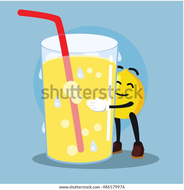 Lemon Man Loves Lemonade Stock Vector (Royalty Free) 486579976 ...
