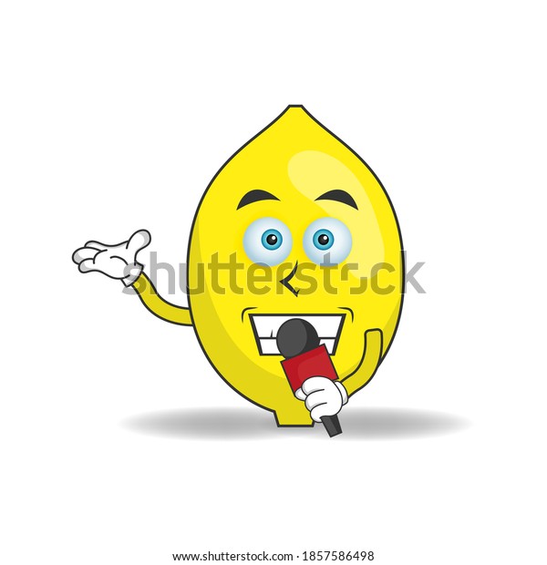 Lemon Mascot Character Becomes Host Vector Stock Vector (Royalty Free ...