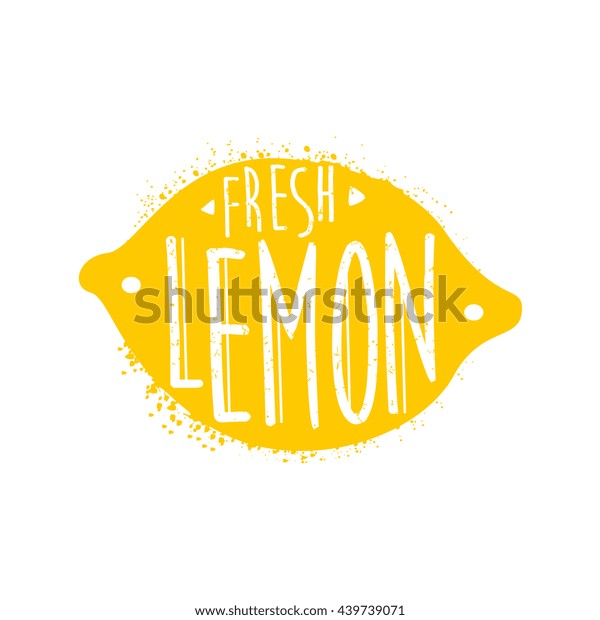 Lemon Name Fruit Written Silhouette Stock Vector (Royalty Free ...