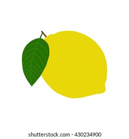 Lemon Object Isolated On White Background Stock Vector (Royalty Free ...