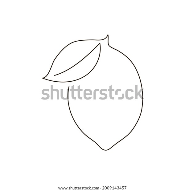 Lemon One Line Art Continuous Line Stock Vector (Royalty Free ...