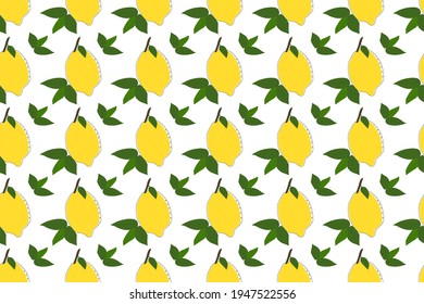 Lemon Seamless Background Vector Illustration Summer Stock Vector ...