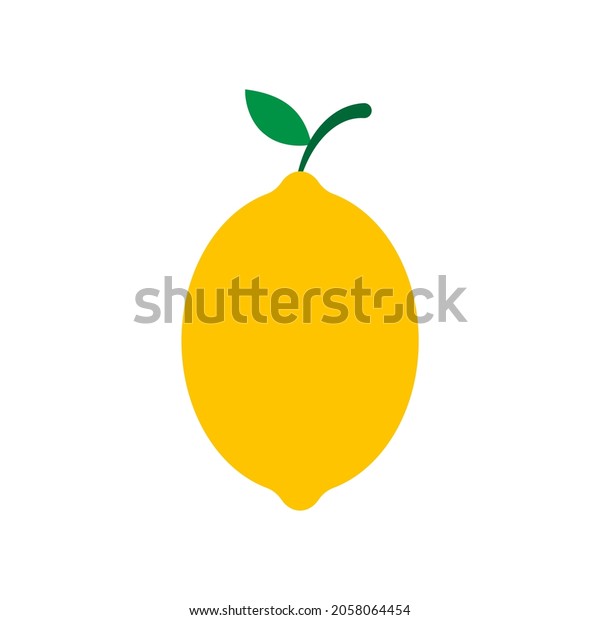Lemon Shape Icon Fruit Silhouette Symbol Stock Vector (Royalty Free ...