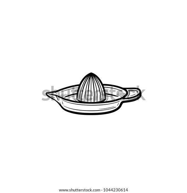 Lemon Squeezer Hand Drawn Outline Doodle Stock Vector (Royalty Free ...