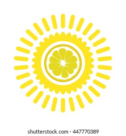 Lemon Sun Stock Vector (Royalty Free) 447770389 | Shutterstock