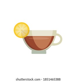 Lemon Tea Design On White Background Stock Vector (Royalty Free ...
