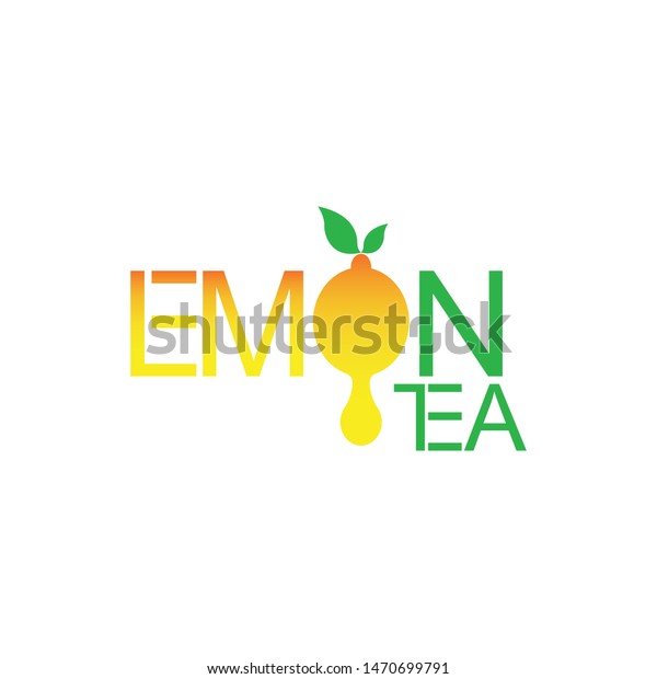 Lemon Text Logo Lemon Place Letter: vector de stock (libre de regalías ...