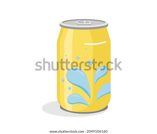 Lemonade Cartoon Yellow Can Vector Illustration Stock Vector (Royalty ...
