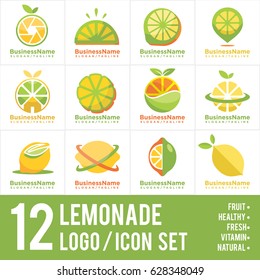 Lemonade Fresh Drink Vector Logo Stock Vector (Royalty Free) 628348049 ...