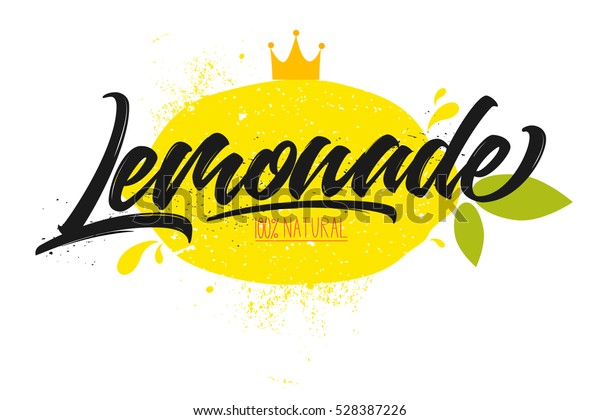 Lemonade Hand Calligraphyhand Lettering Lemonade On Stock Vector ...