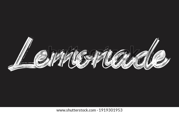 Lemonade Handwritten Restaurant Kitchen Brush Font Stock Vector ...