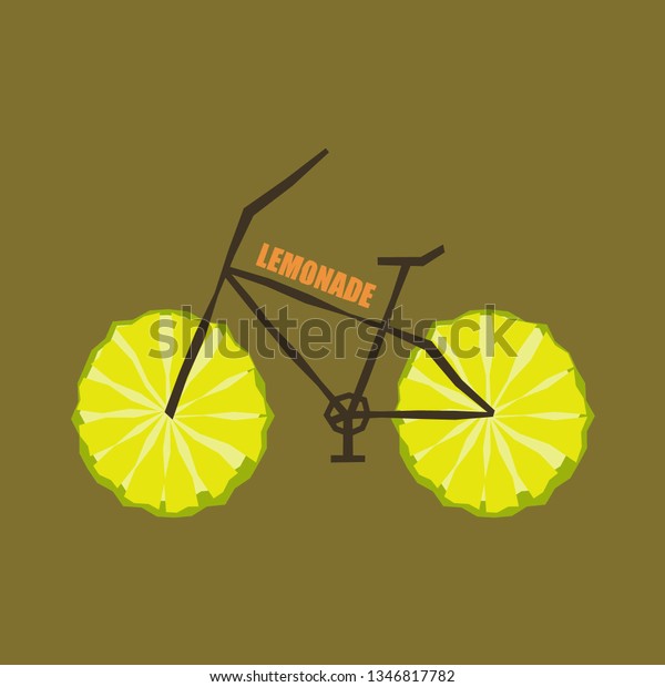 Lemonade Lemon Bicycle Logo Icon Wood Stock Vector (Royalty Free ...