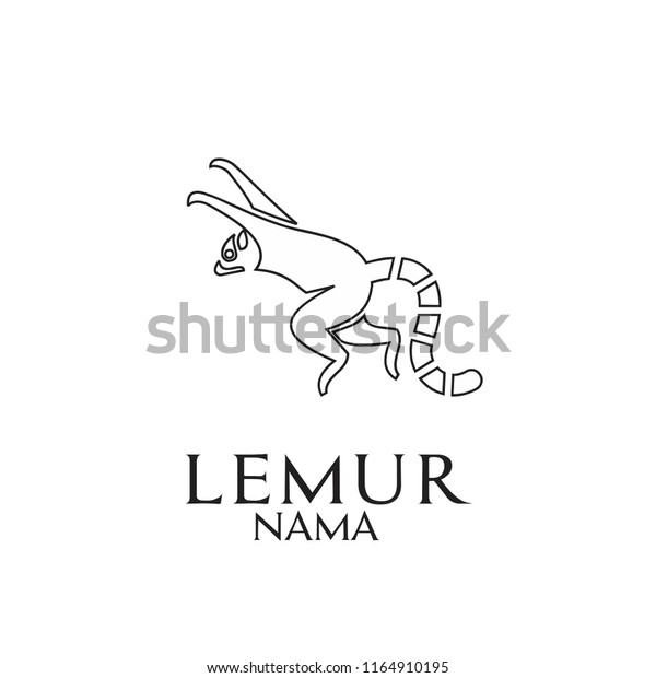 Lemur Logo Icon Designs Stock Vector (Royalty Free) 1164910195 ...