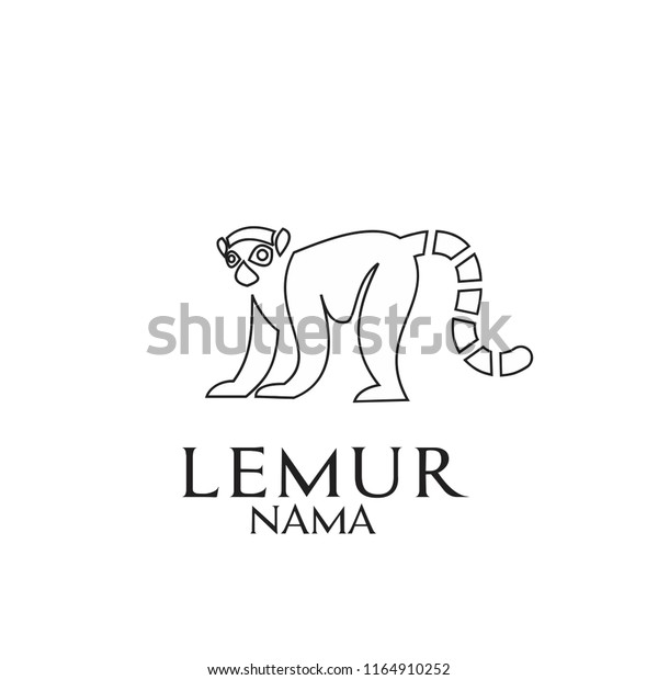 Lemur Logo Icon Designs Stock Vector (Royalty Free) 1164910252 ...