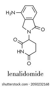 Lenalidomide Multiple Myeloma Drug Molecule Skeletal Stock Vector ...