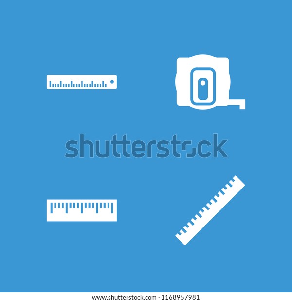 Length Icon Collection 4 Length Filled Stock Vector (Royalty Free ...