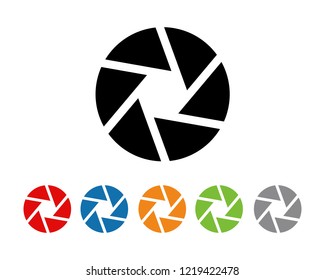 Lens Camera Icon Symbol Flat Vector Stock Vector (Royalty Free ...