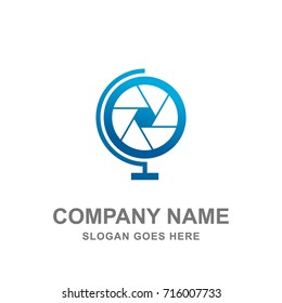 Lens Camera Photography Globe Logo Icon Stock Vector (Royalty Free ...