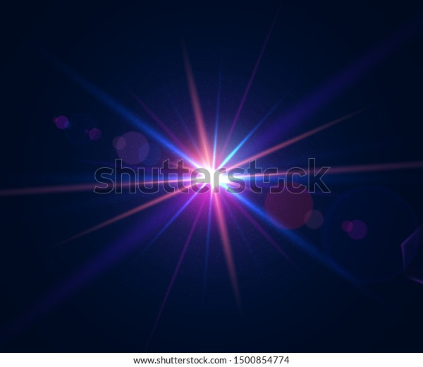 Lens Flare Camera Shining Cinematic Effect Stock Vector (Royalty Free ...
