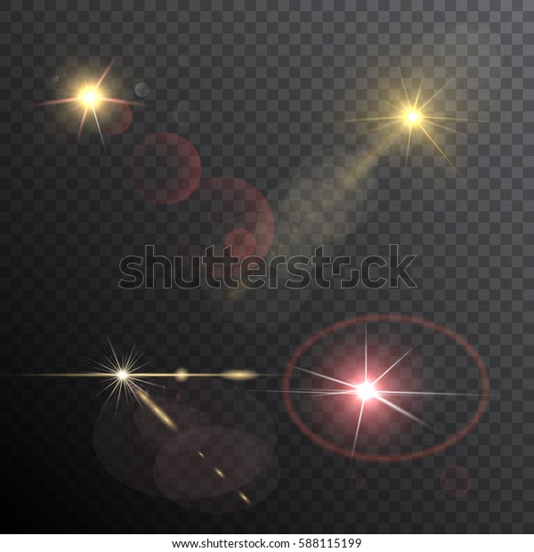 Lens Flare Effects Vector Illustration Stock Vector (Royalty Free ...