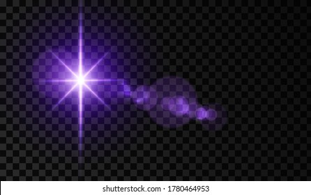Lens Flare Light Glow Effect Violet Stock Vector (Royalty Free) 1780464953