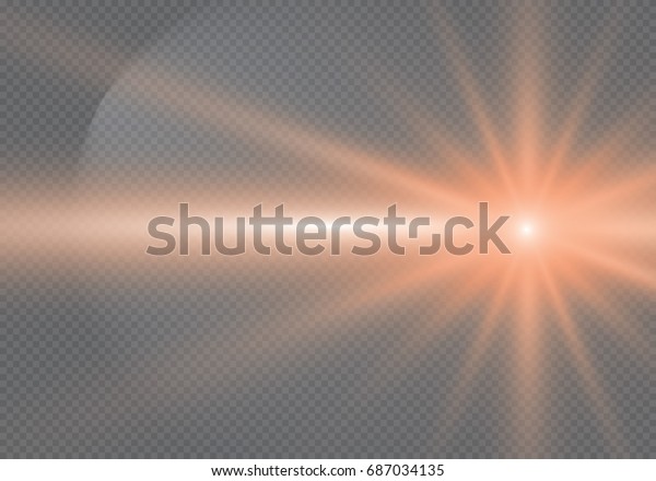 Lens Flare Vector Illustration Sun Isolated Stock Vector (Royalty Free ...