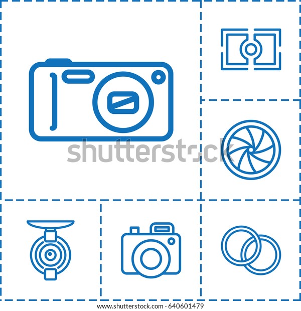 Lens Icon Set 6 Lens Outline Stock Vector (Royalty Free) 640601479 ...