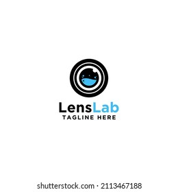 Lens Lab Vector Logo Illustration Stock Vector (Royalty Free ...