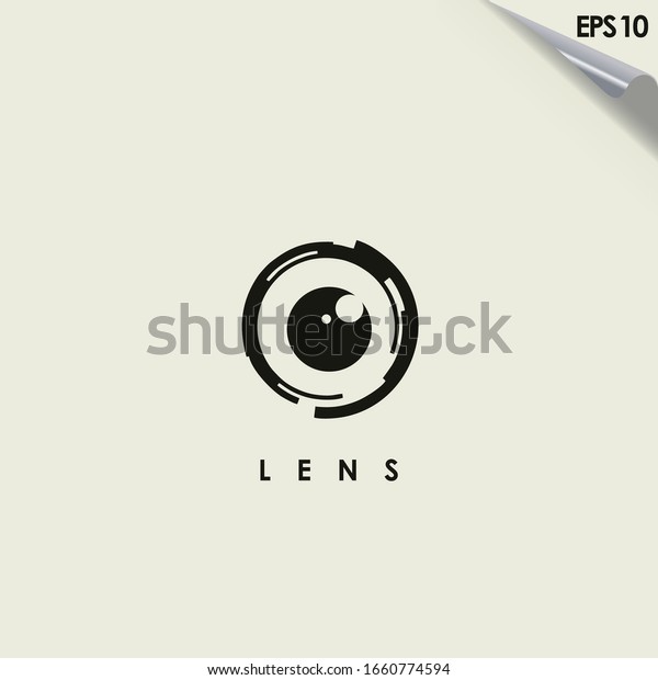 Lens Photography Logo Design Vector Template Stock Vector (Royalty Free ...