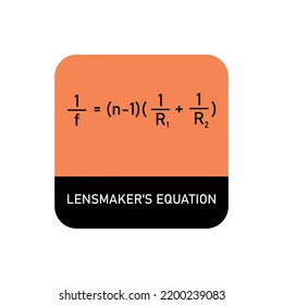 Lensmakers Equation On White Background Stock Vector (Royalty Free ...