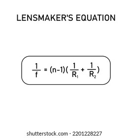 Lensmakers Equation On White Background Stock Vector (Royalty Free ...