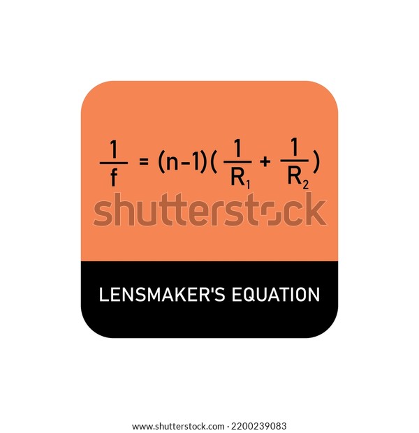 Lensmakers Equation On White Background Stock Vector (Royalty Free ...