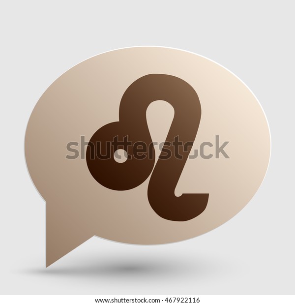 Leo Sign Illustration Brown Gradient Icon Stock Vector (Royalty Free ...