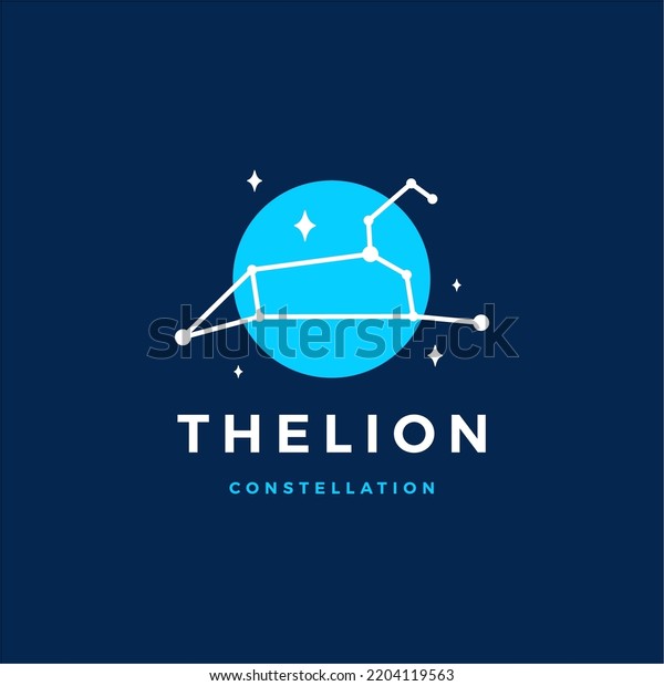 Leo Star Constellation Lion Logo Vector Stock Vector (Royalty Free ...
