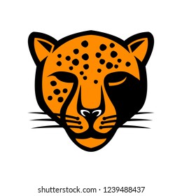 Half Tiger Half Leopard Face Stock Vector (Royalty Free) 2082893662