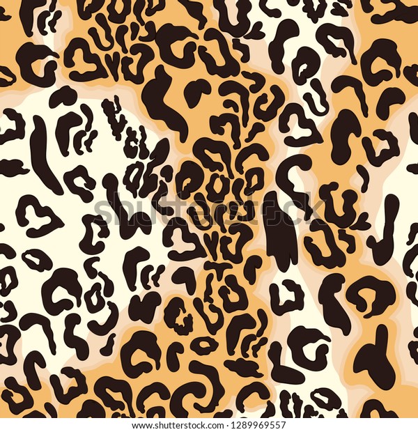 Leopard Leo Seamless Pattern Fashion Design Stock Vector (Royalty Free ...