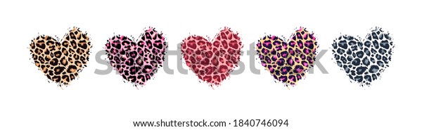 Leopard Print Textured Hand Drawn Brush Stock Vector (Royalty Free ...
