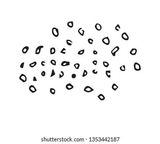 Leopard Shapes Vector Printcheetah Skin Leather Stock Vector (Royalty ...