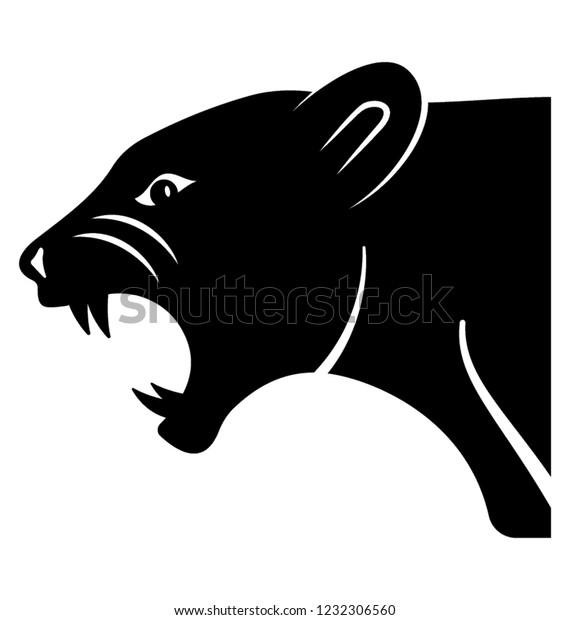 Leopard Tiger Glyph Icon Stock Vector (Royalty Free) 1232306560 ...