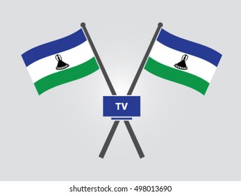Lesotho Emblem Television Stock Vector (Royalty Free) 498013690