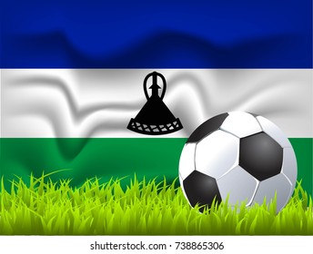 Lesotho Flag Soccer Ball Stock Vector (Royalty Free) 738865306 ...