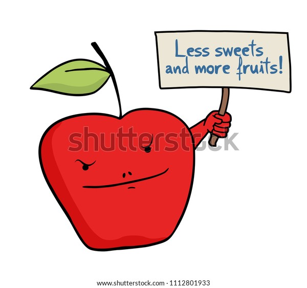 Less Sweets More Fruits Message Stock Vector (Royalty Free) 1112801933 ...