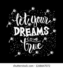 Let Your Dreams Come True Motivational: เวกเตอร์สต็อก (ปลอดค่าลิขสิทธิ์ ...