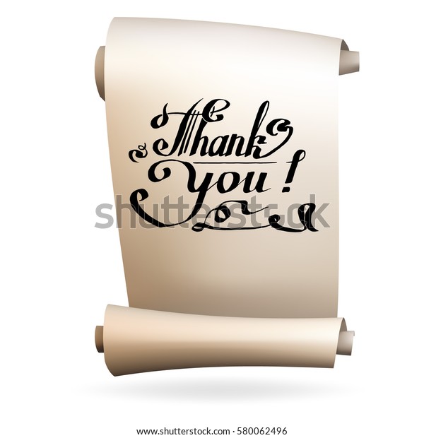 Letering Thank You Text Postcard Stock Vector (Royalty Free) 580062496 ...