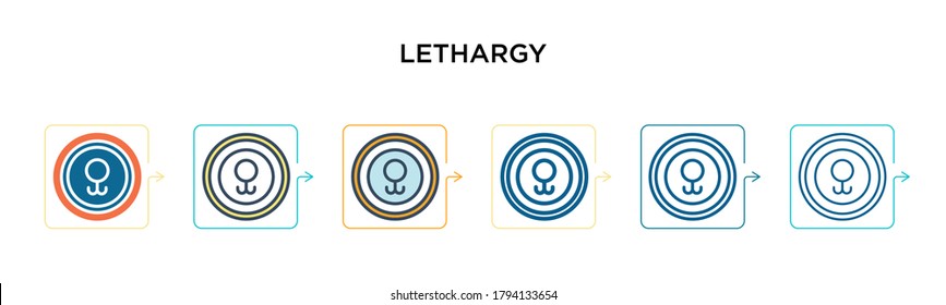 Lethargy Vector Icon 6 Different Modern Stock Vector (Royalty Free ...