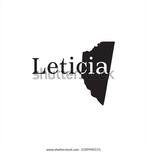 Mapa de Leticia y diseño de: vector de stock (libre de regalías ...