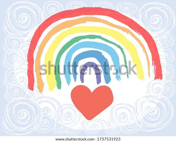 Lets All Be Well Rainbow On Stock Vector (Royalty Free) 1737531923 ...