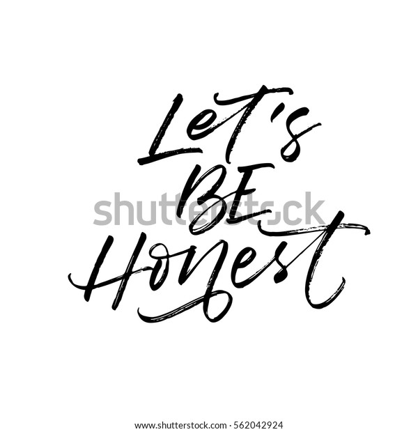 Lets Be Honest Postcard Positive Phrase Stock Vector (Royalty Free ...