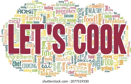 Lets Cook Vector Illustration Word Cloud Stock Vector (Royalty Free ...