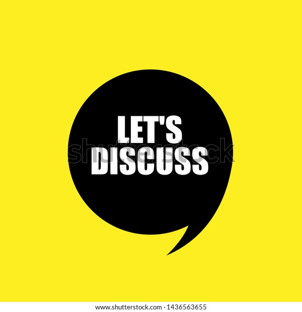 Lets Discuss Signlabel Lets Discuss Drop Stock Vector (Royalty Free ...